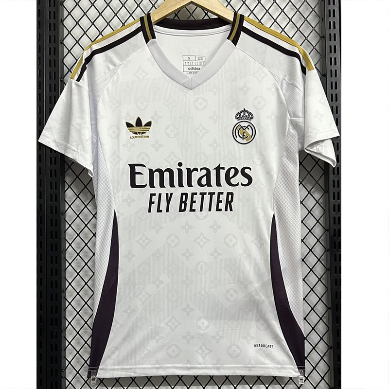 US$ 14.50 - 24-25 RMA White Joint Edition Fans Soccer Jersey (紫边) - www ...