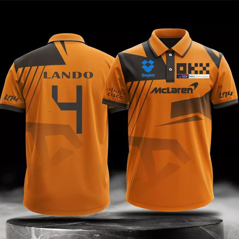 US$ 26.00 - 2024 McLaren LANDO#4 Polo Yellow Racing Suit (有领) - www ...