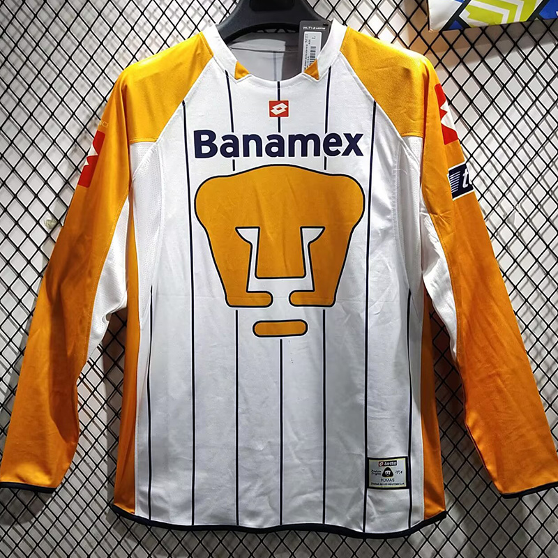 US$ 20.00 - 2003-2004 Pumas UNAM Home Long Sleeve Retro Soccer Jersey ...