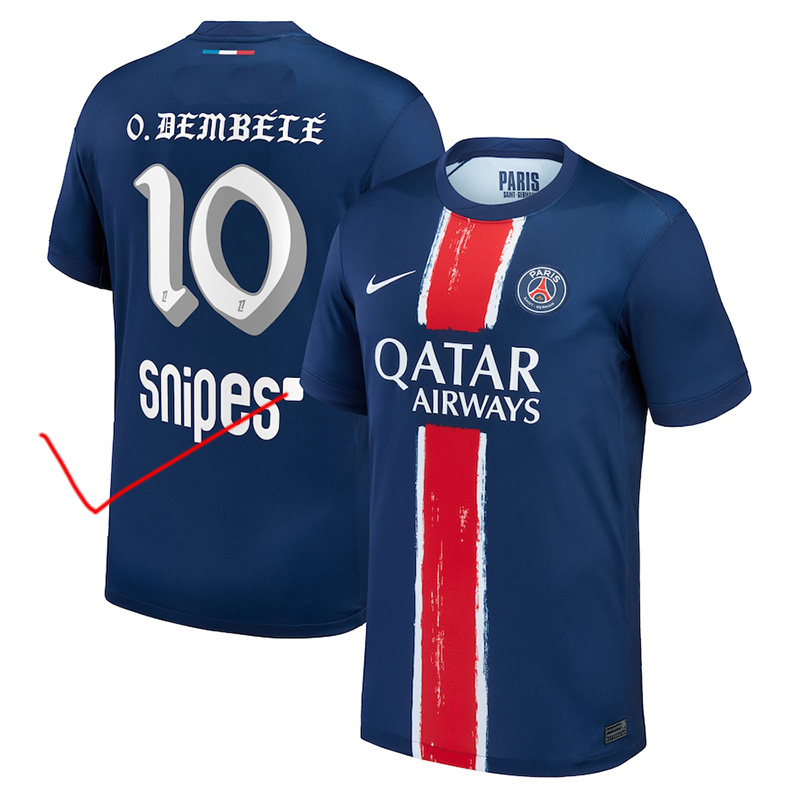 US$ 18.50 - 24-25 PSG Home O.Dembélé #10 Fans Soccer Jersey (Snipes) (B ...