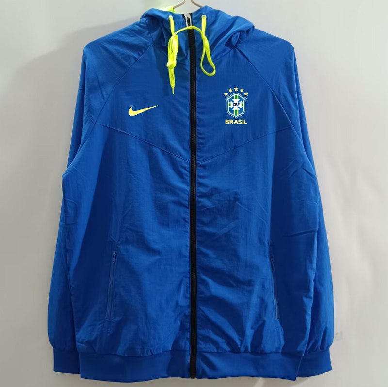 US$ 30.00 - 25-26 Brazil Blue Windbreaker - www.spfoot1.com