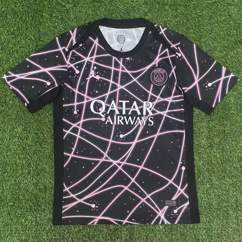 US$ 14.50 - 25-26 PSG Pink Black Fans Training shirts - www.spfoot1.com