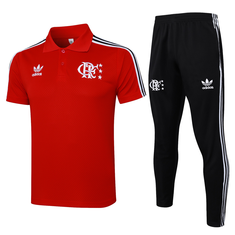 US$ 30.00 - 25-26 Flamengo Red Polo Tracksuit #C2517 - www.spfoot1.com