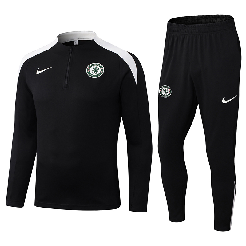 US$ 38.00 - 25-26 CHE Black Half Pull Tracksuit (半拉链) - www.spfoot1.com