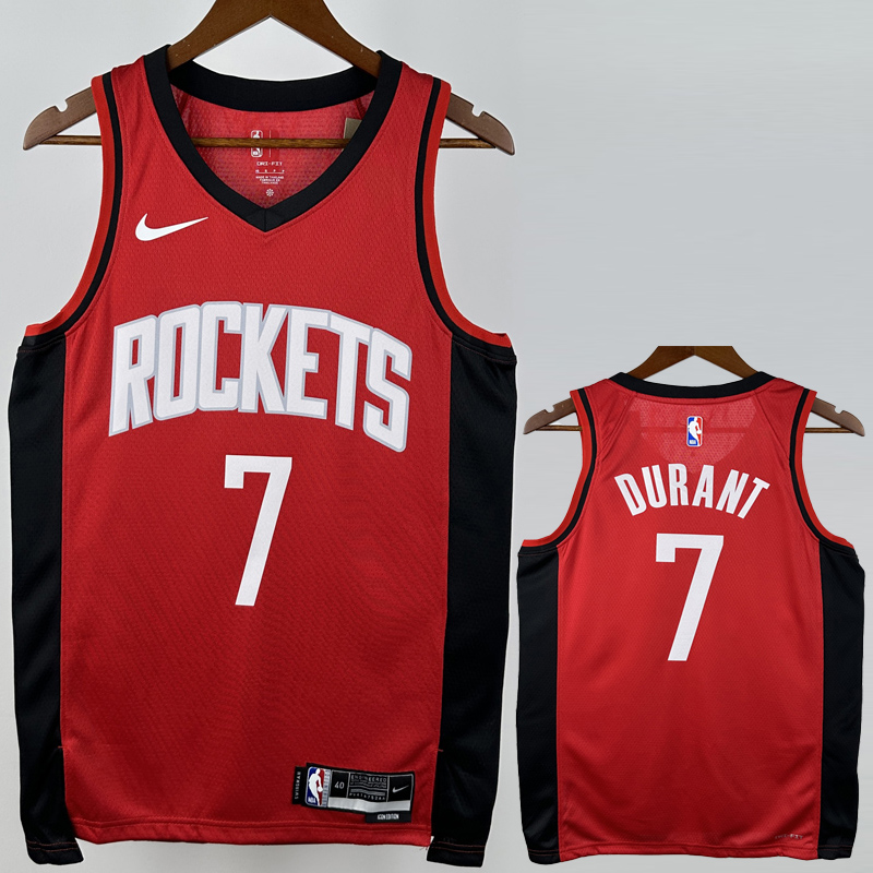 US$ 26.00 - 22-23 ROCKETS DURANT #7 Red Top Quality Hot Pressing NBA ...