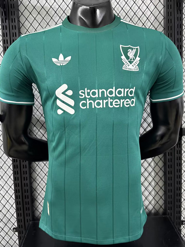 US$ 16.00 - 25-26 LIV Green Player Version Soccer Jersey - www.spfoot1.com