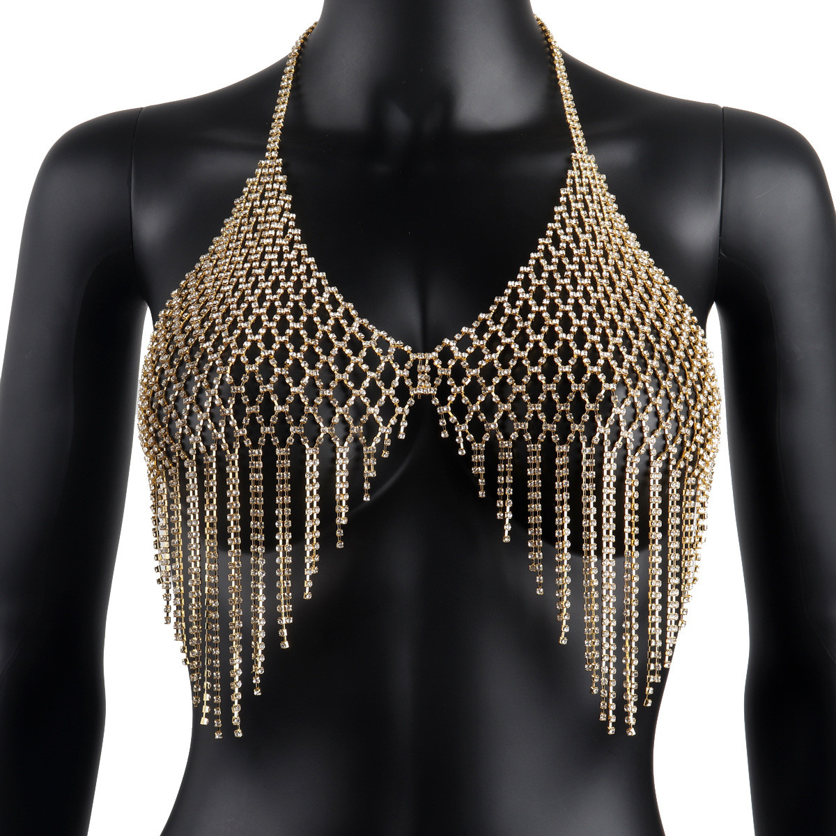 Full Diamond Chest Chain Sexy Bikini Tassel Body Chain