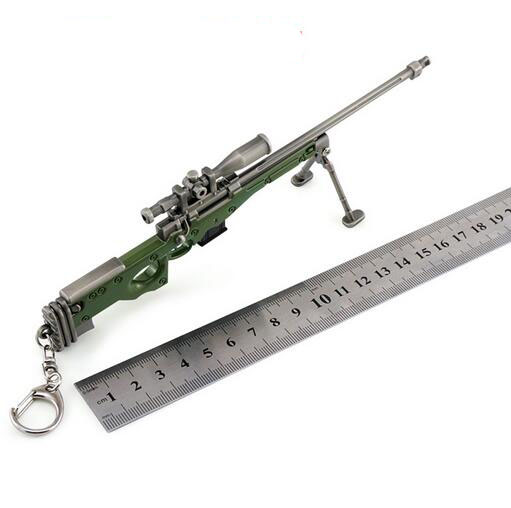 PUBG AWM Gel Blaster Keychain | Mini Alloy Toy Gun Charm