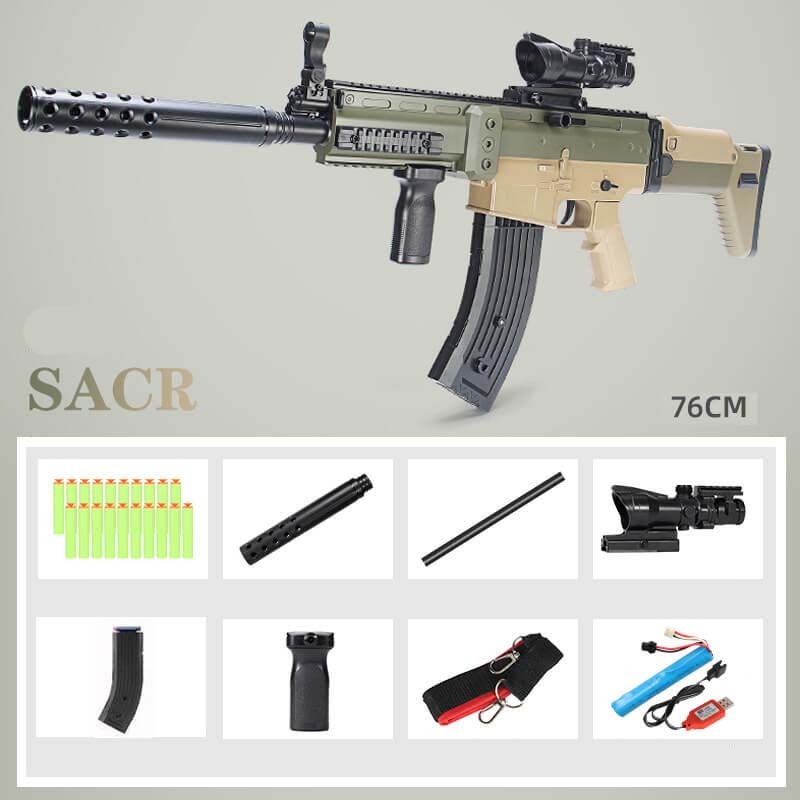 Foam Warfare Upgrade: SCAR Rifle | Foldable | USB Charge