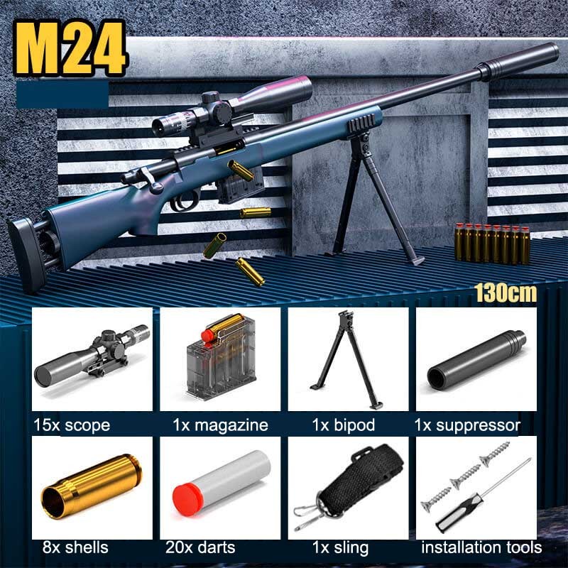 Thrilling M24 Sniper Toy: Shell Ejects | Foam Blasting Fun