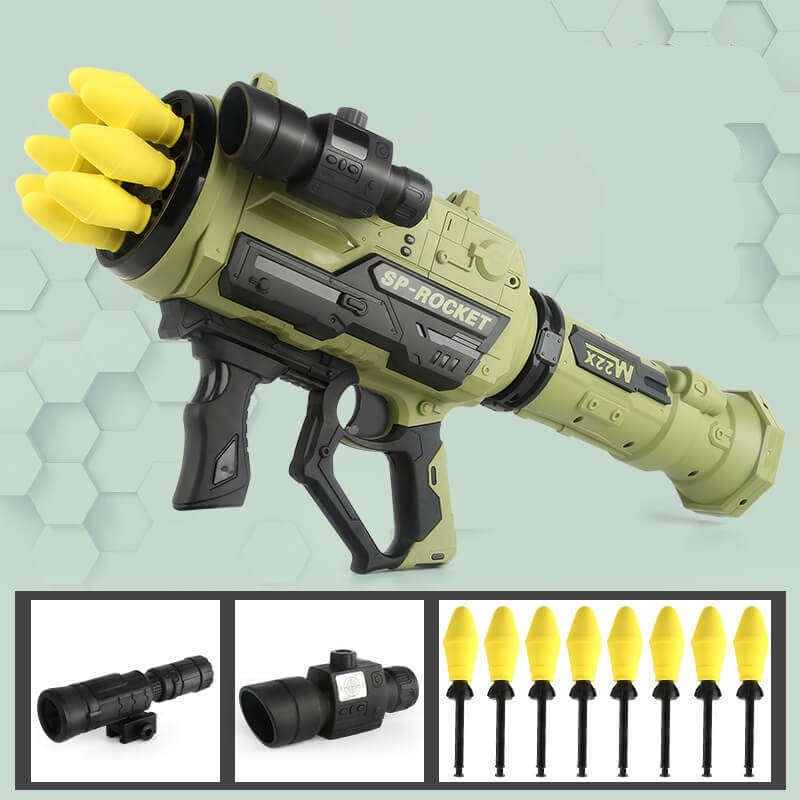 Semi-Auto Rocket Launcher | M22X Dart Blaster | 8-Hole Fun