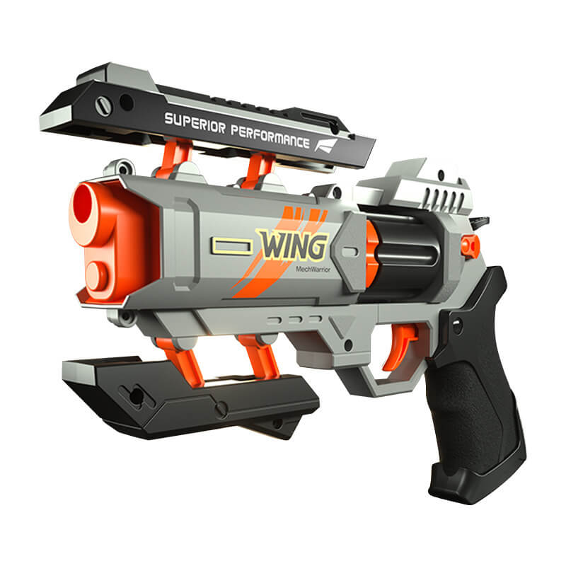 Wing Manual 6-Rounds Revolver | Foam Dart Blaster | Sci-Fi Fun
