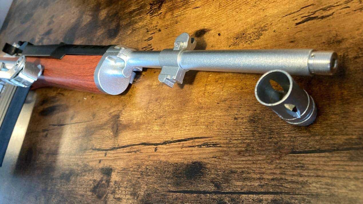 Review & Unboxing Mini 14 Shell Ejecting Laser Gun - www.zhenduoblaster.com