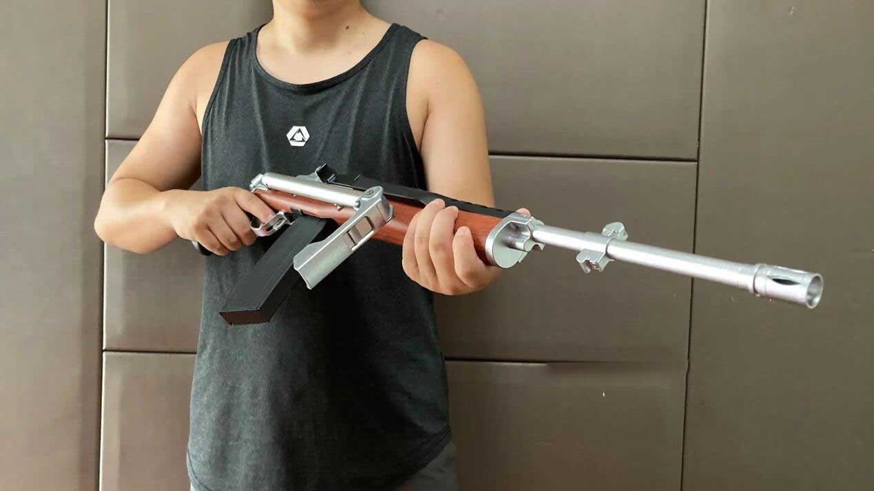 Review & Unboxing Mini 14 Shell Ejecting Laser Gun - www.zhenduoblaster.com