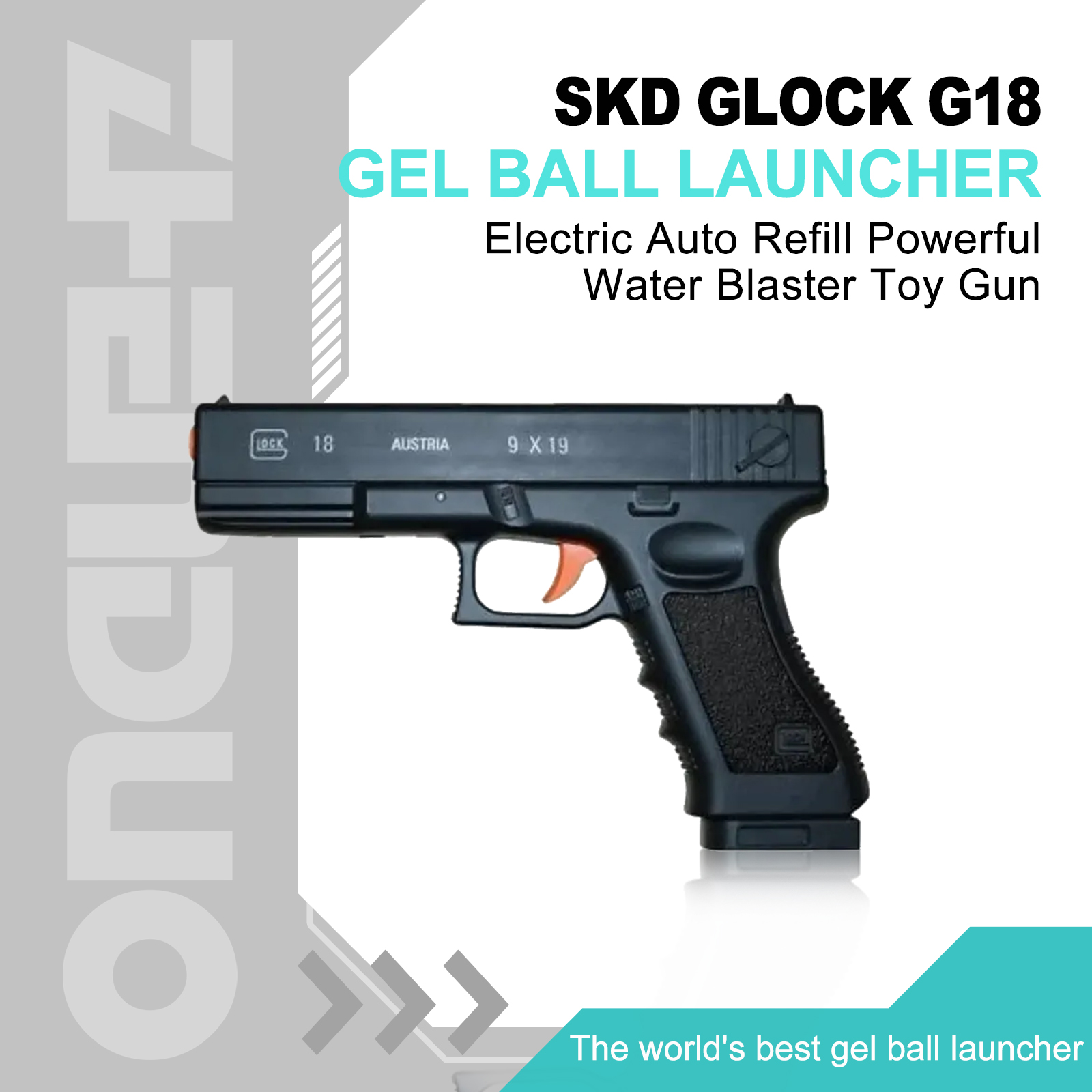 SKD Glock G18 Gel Blaster | Water Marble Gun Toys | Outdoor Play ...