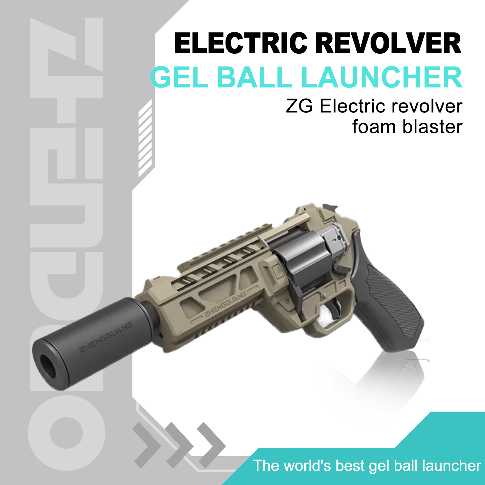 ZG Electric revolver Foam Blaster | Tan | Shell Ejecting | $39.99