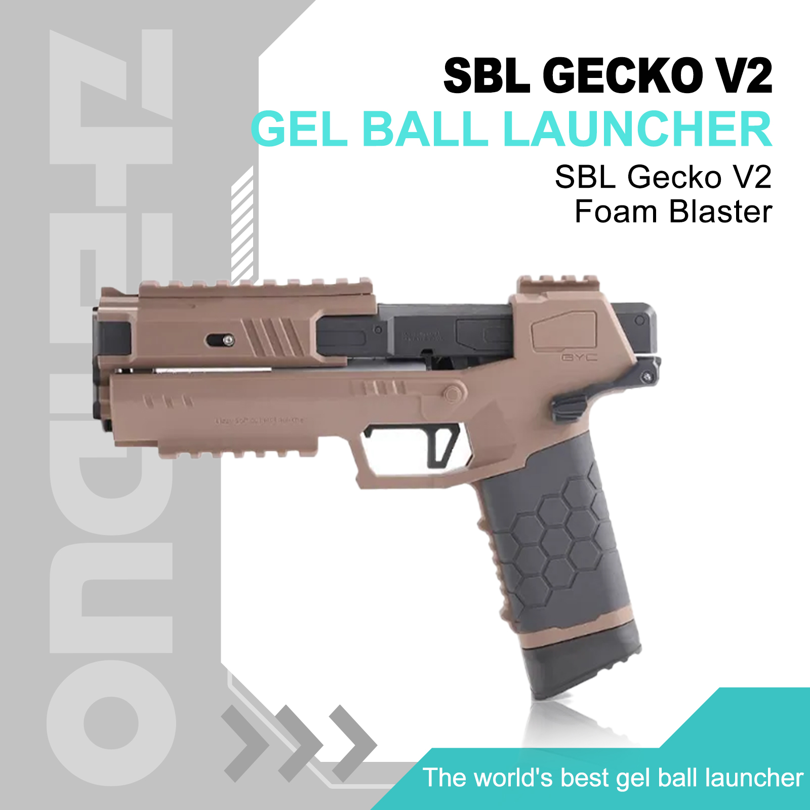 SBL Gecko V2 Foam Dart Blaster | Tan or White | Tactical | US$ 49.99