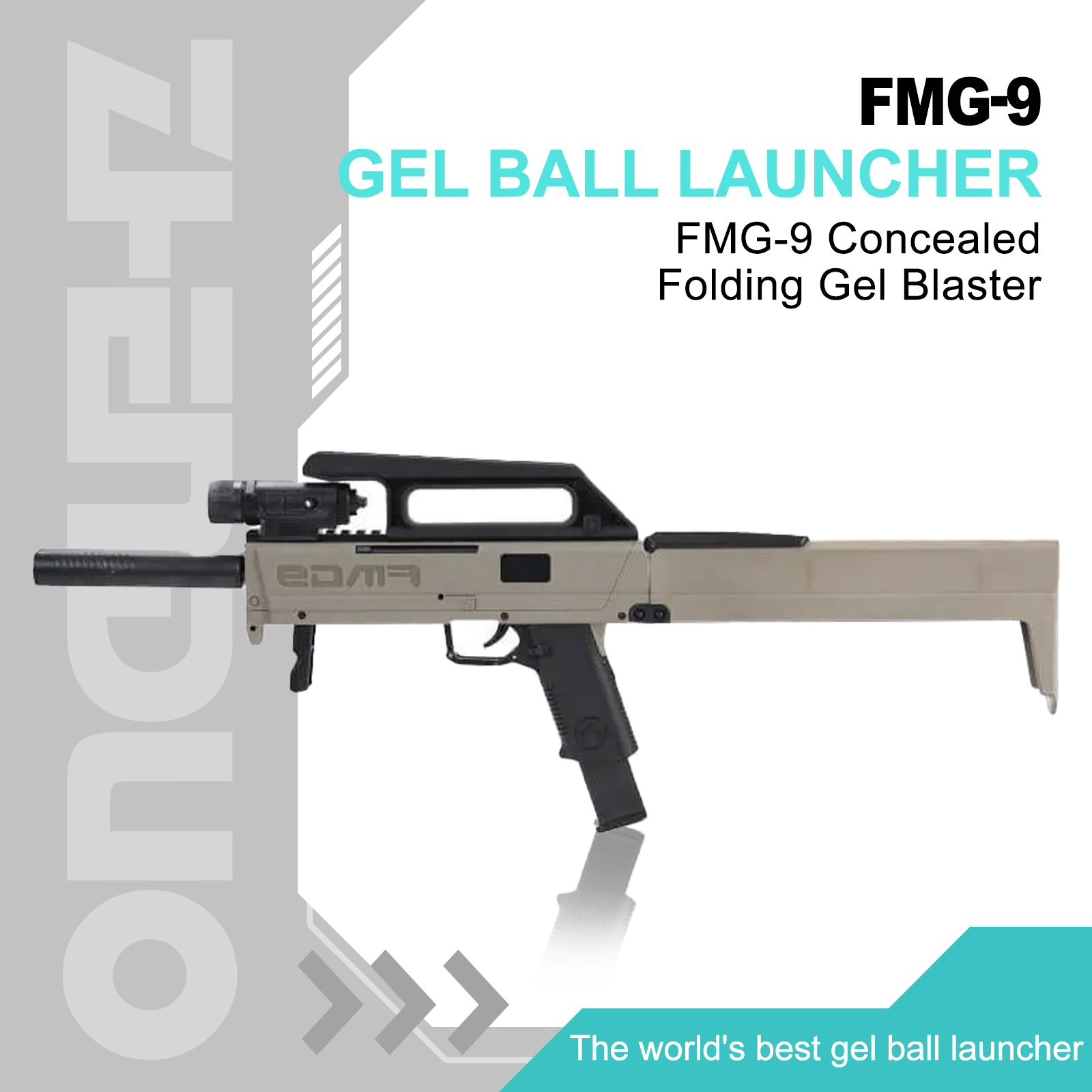 FMG-9 Folding Gel Blaster: Safe Fun | Auto | Worldwide Ship