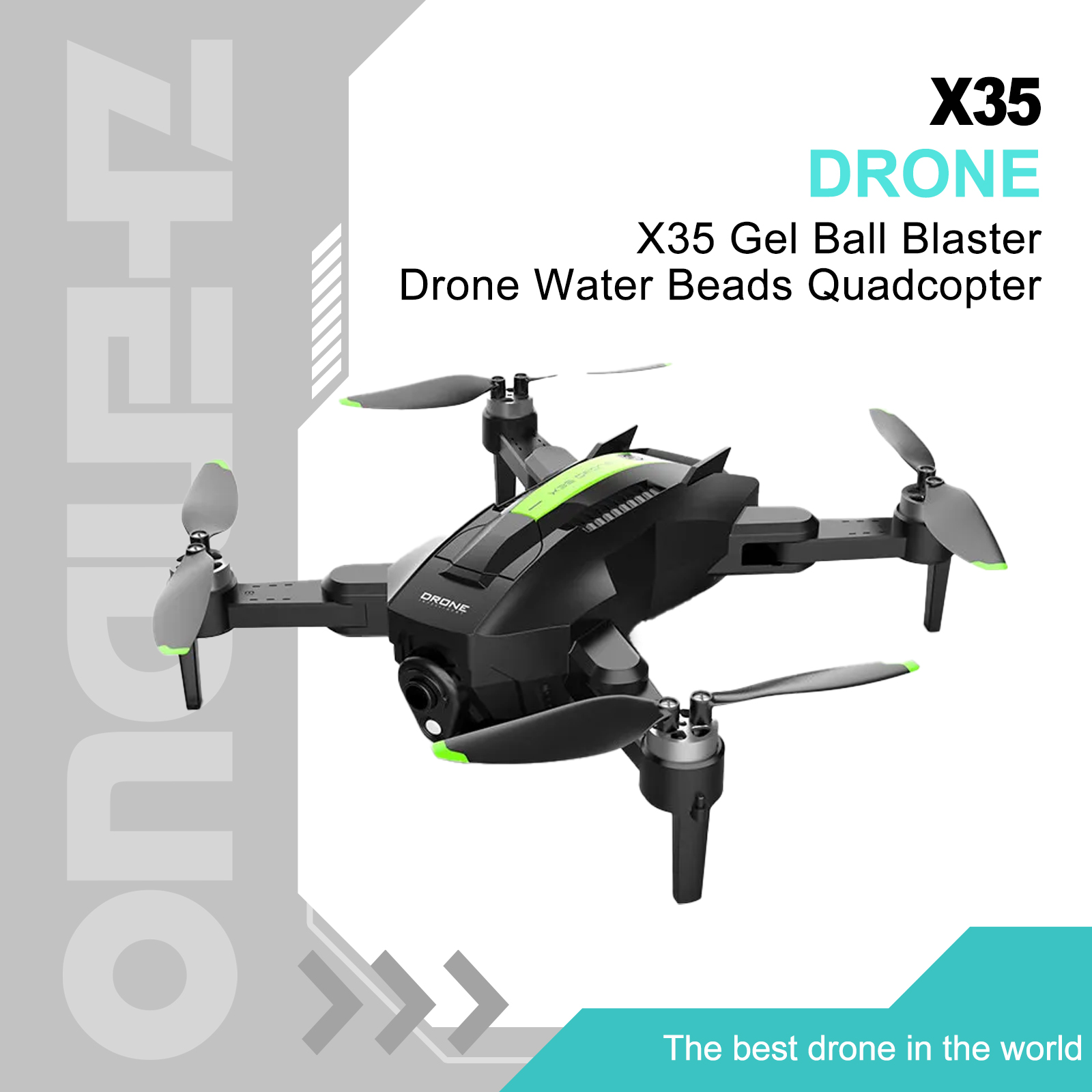 X35 Gel Ball Blaster Drone | Quadcopter with Water Beads