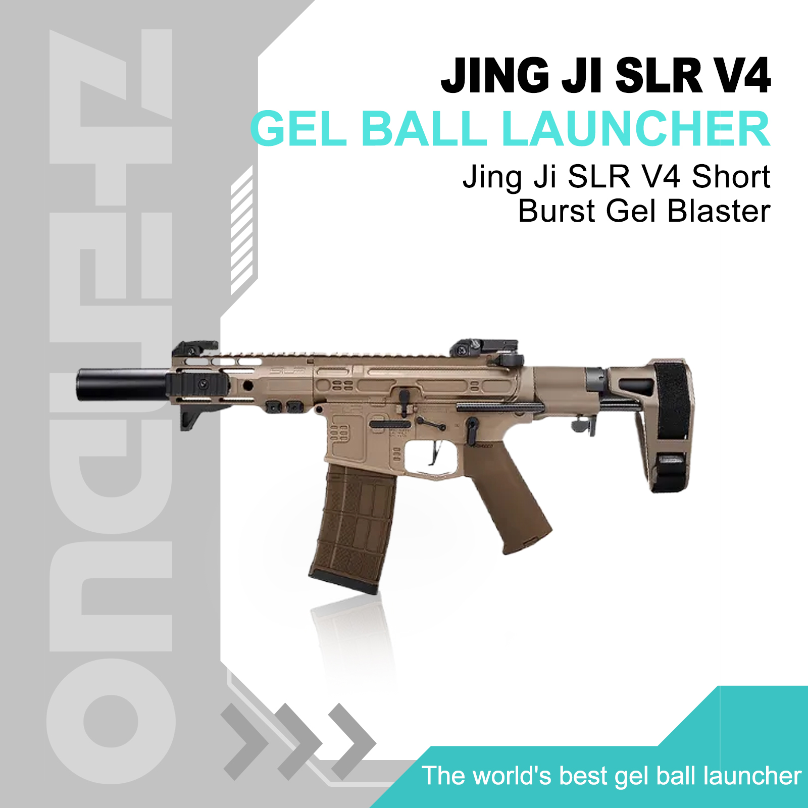 Jing Ji SLR V4 Gel Ball Blaster | Tan | Tactical | US$ 169.99