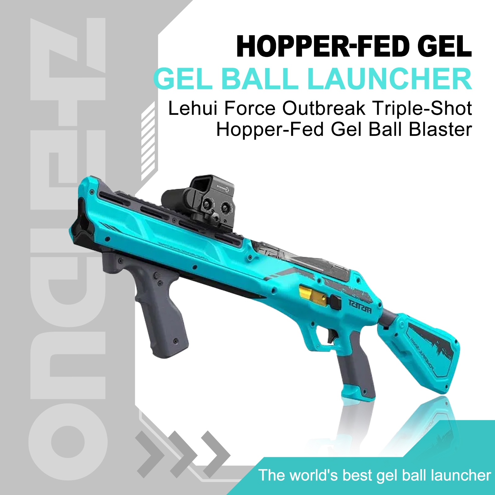 Lehui Triple-Shot Gel Ball Blaster | Hopper-Fed Action