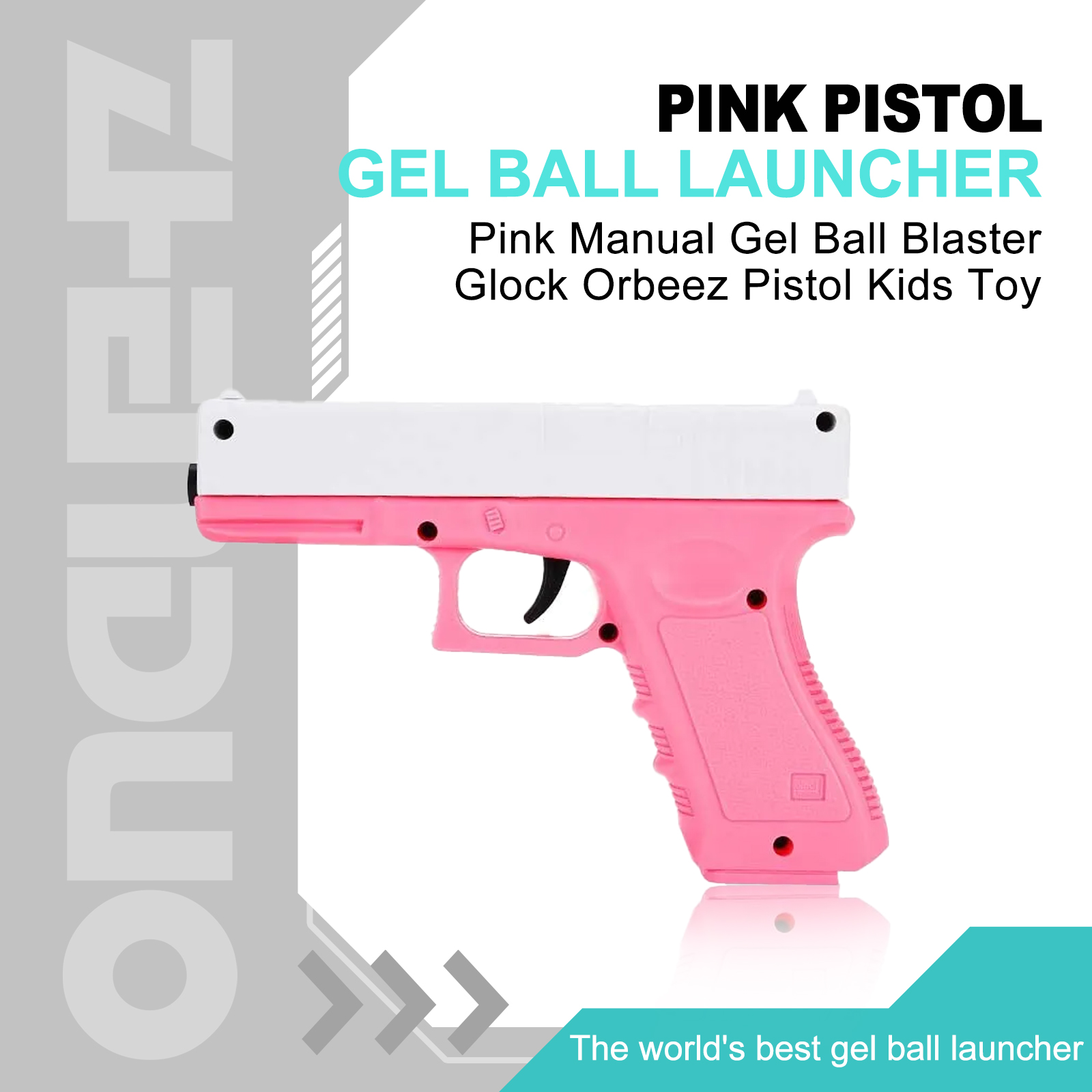 Pink Orbeez Glock Toy | Manual Gel Ball Blaster for Kids