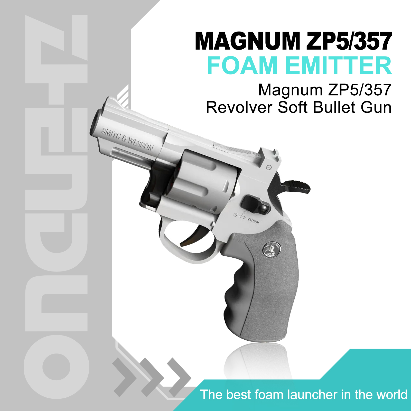 Magnum ZP5/357 Foam Dart Blaster | Green or White | Tactical | US$ 29.99