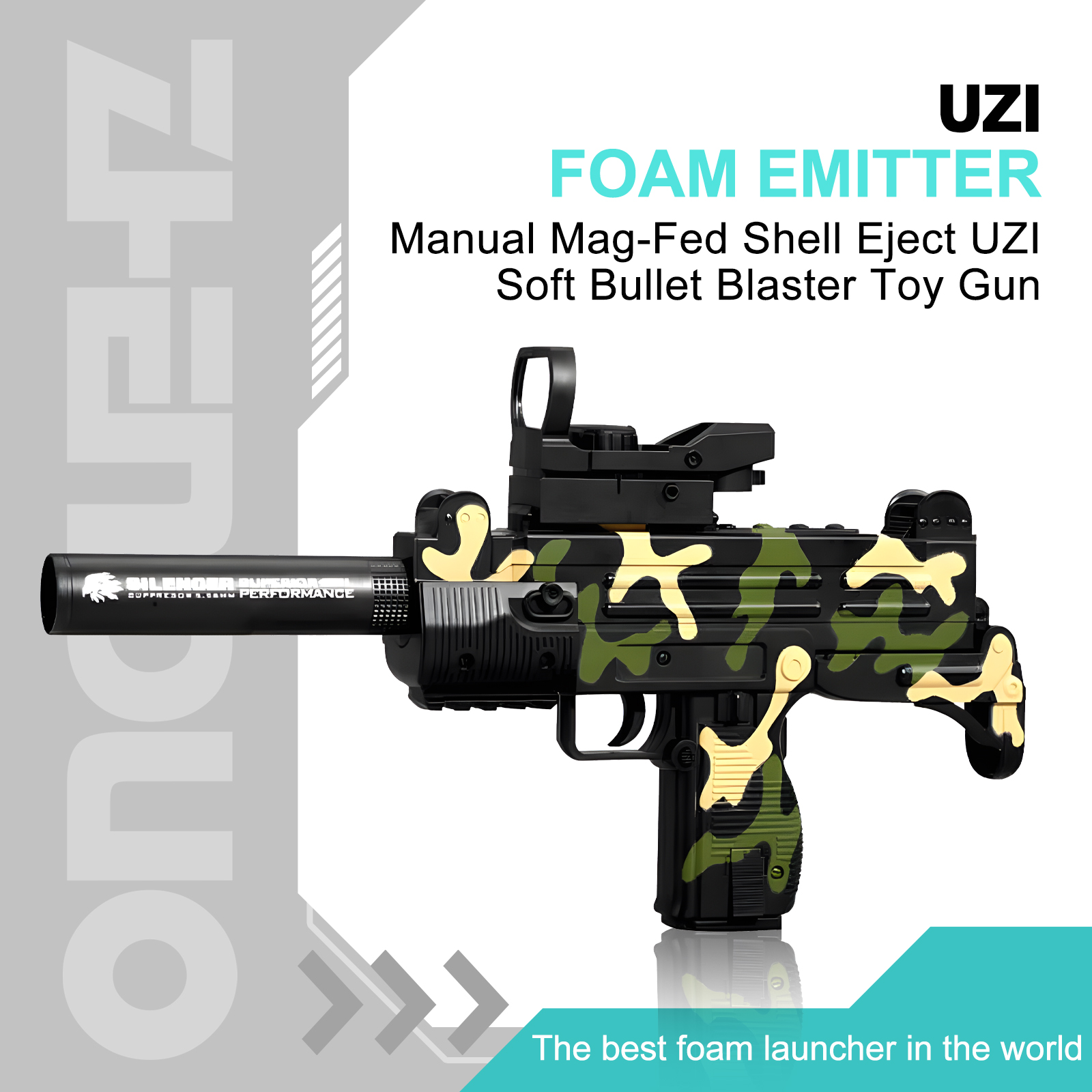 Mag-Fed UZI Soft Bullet Blaster: Safe Foam Fun