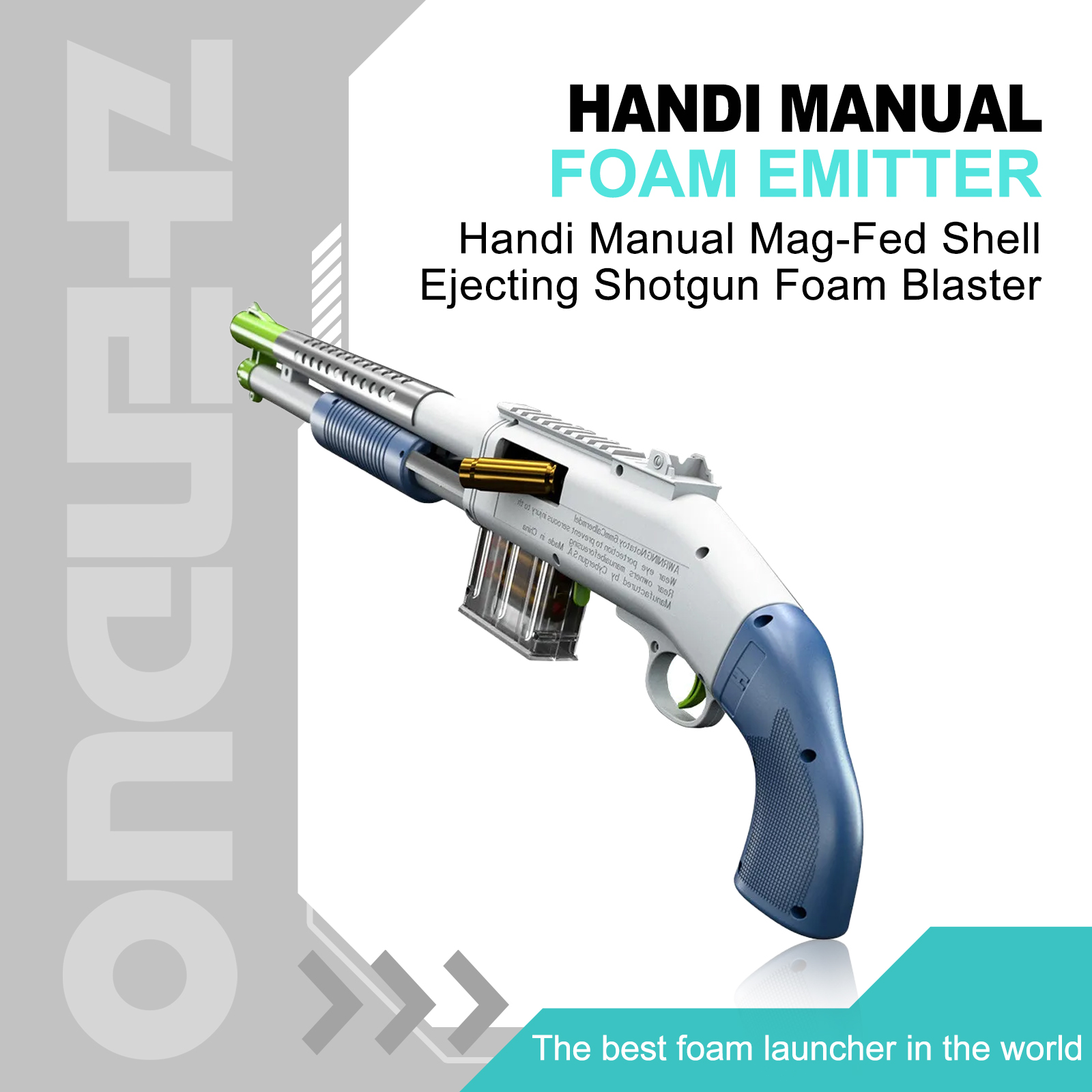 Handi Manual Shotgun Foam Blaster | Mag-Fed | Shell Ejecting