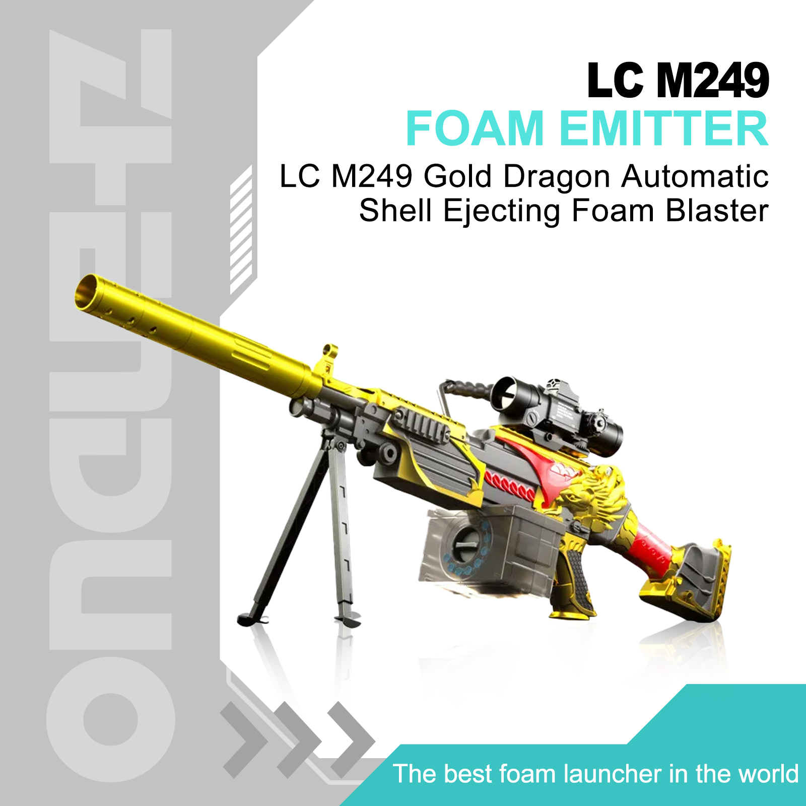 LC M249 Gold Dragon Foam Blaster | Auto Shell Ejecting | $99.99