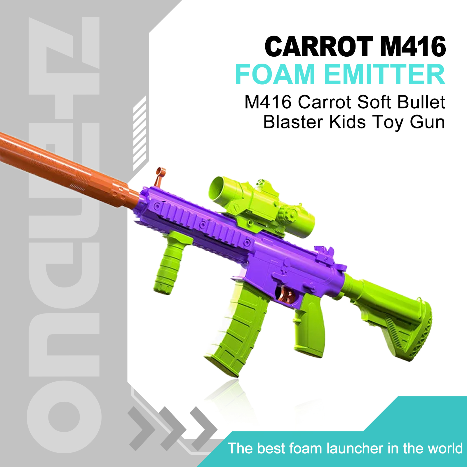 M416 Carrot Blaster | Soft Bullet Toy Gun for Kids