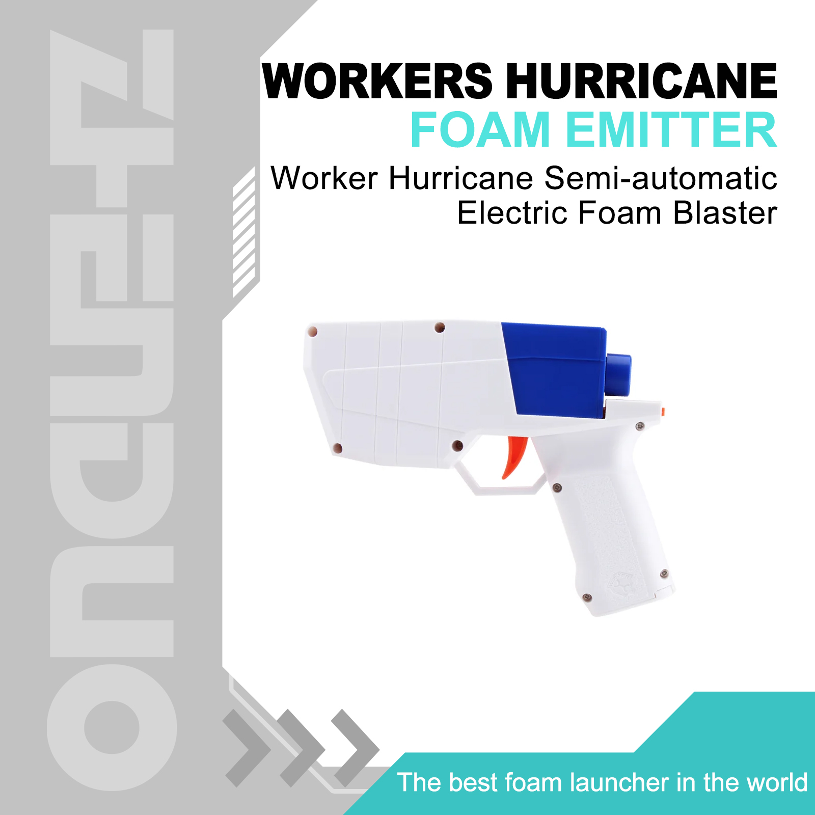 Worker Hurricane Semi-Auto Blaster | Electric Foam Fun