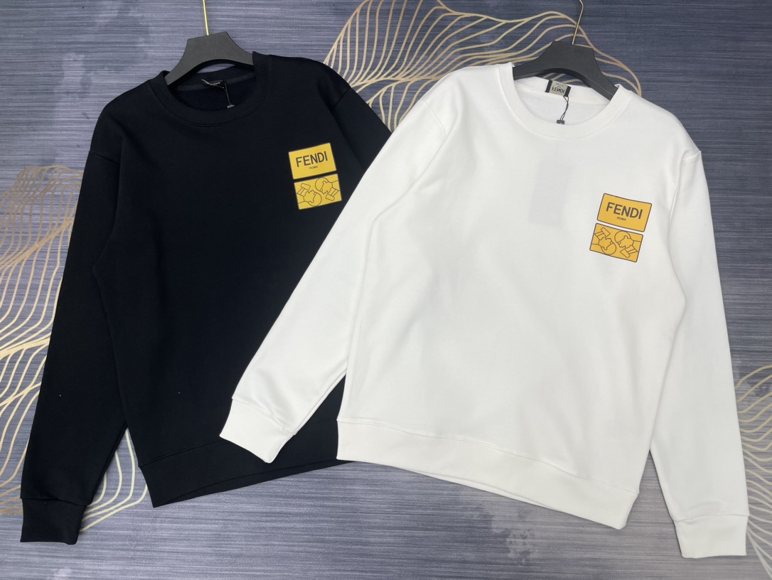 円 12000 - ★超人気FENDI フェンディ 2023秋冬新作連名ブランドHeyteaレター長袖ラウンドネックトレーナー|スーパーコピー