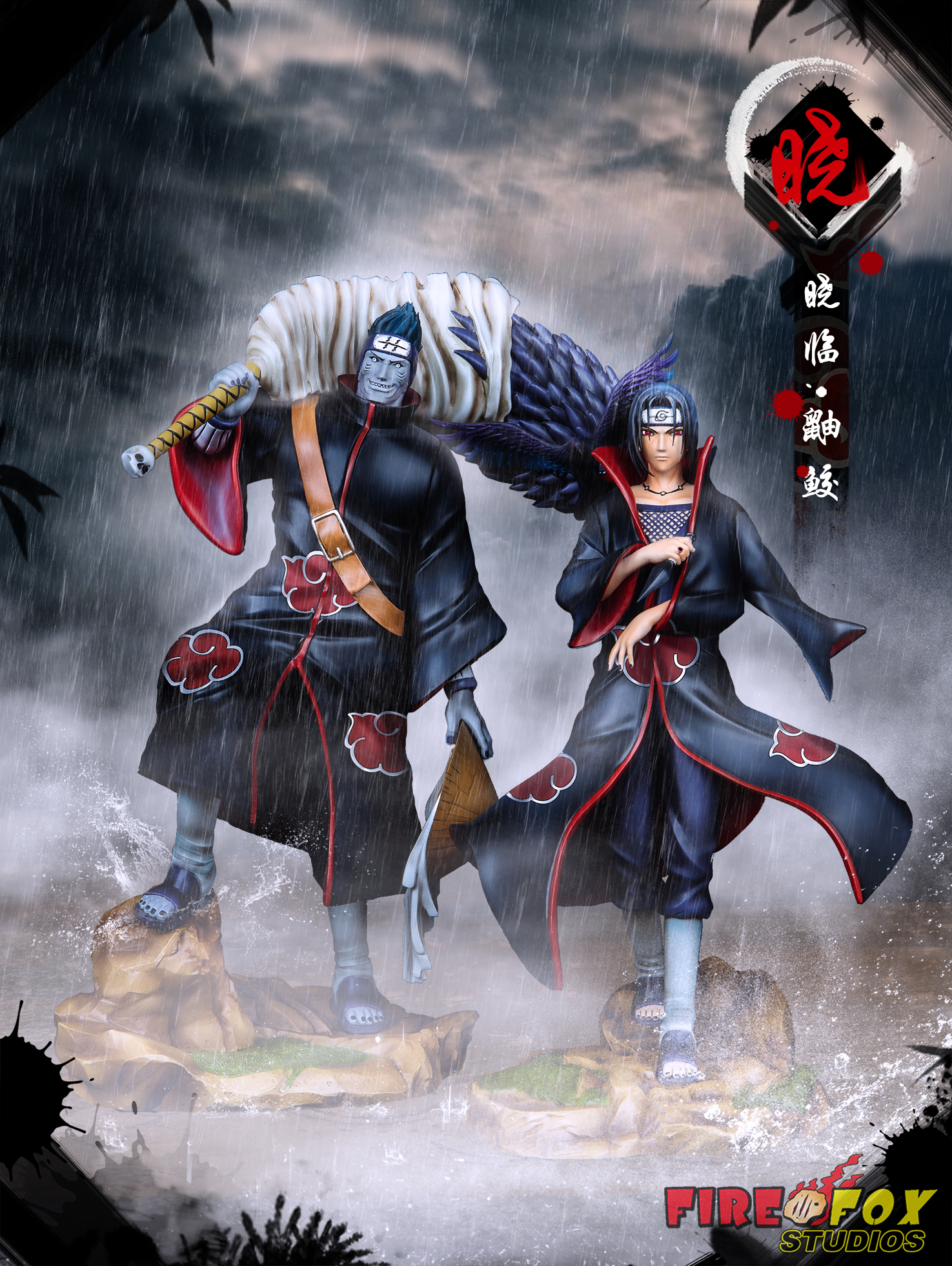 【In Stock】Fire Fox Studio Naruto Akatsuki Itachi&Kisame 1:7 Scale Resin ...