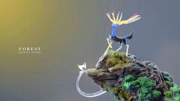 【In Stock】GENE Studio Pokemon The Forest Family Resin Statue