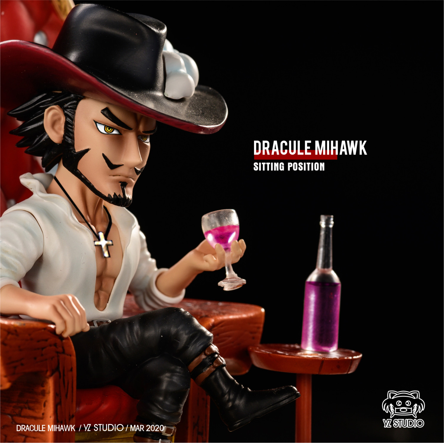 【Pre order】YZ Studio One Piece Dracule Mihawk WCF Sitting Positon ...
