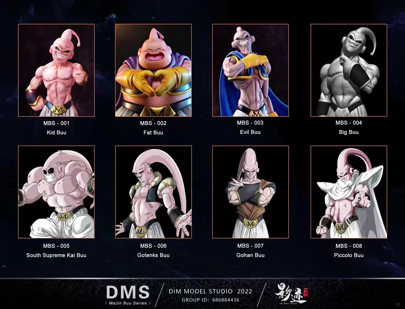 【Pre order】DIM Model Studio Dragon Ball Evil skinny buu 1/6 Resin Statue