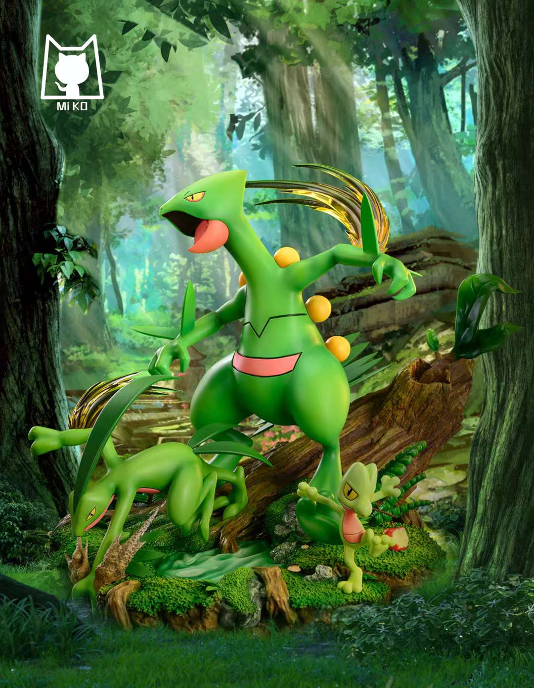 【Pre order】MiKo studio Pokemon The Sceptile Evolutionary Chain Resin statue