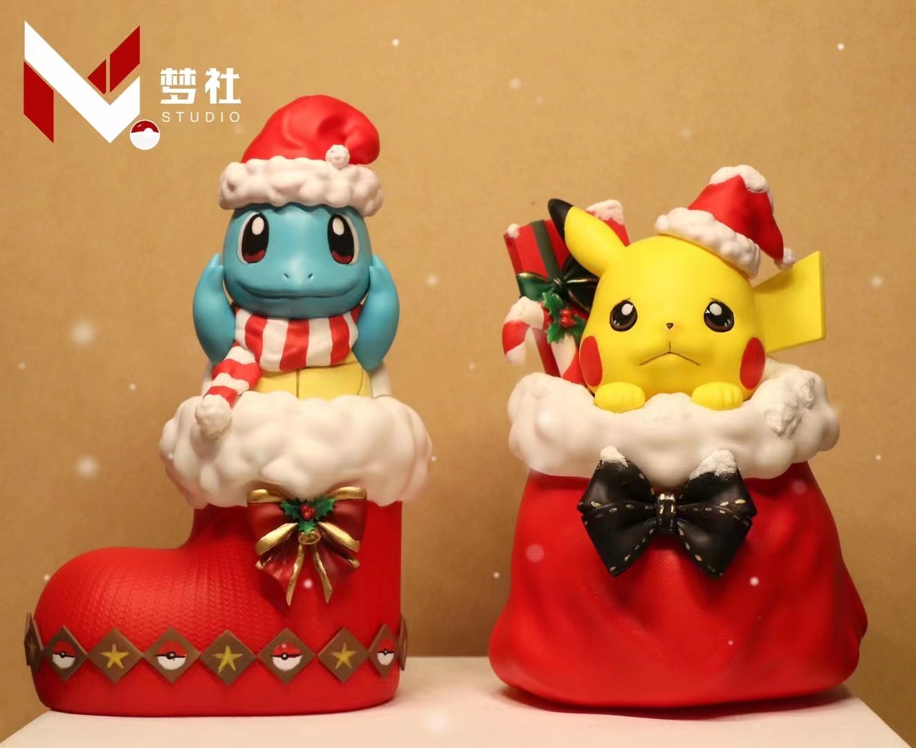 【Pre order】MENGSHE Studio Pokemon Christmas Shoe Squirtle&Pocky Pikachu ...