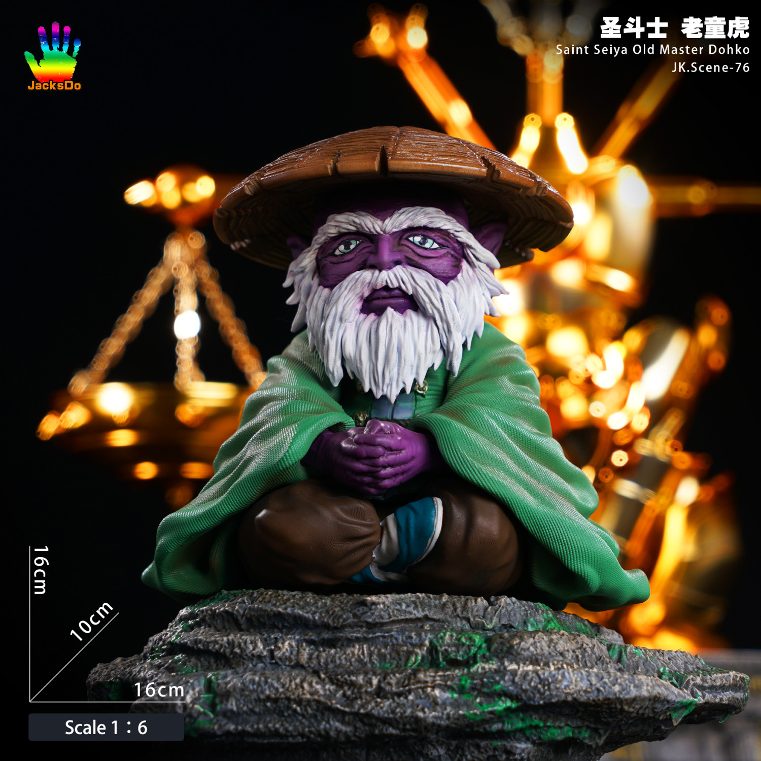 【In Stock】JacksDo Saint Seiya Old Master Dohko Resin Statue