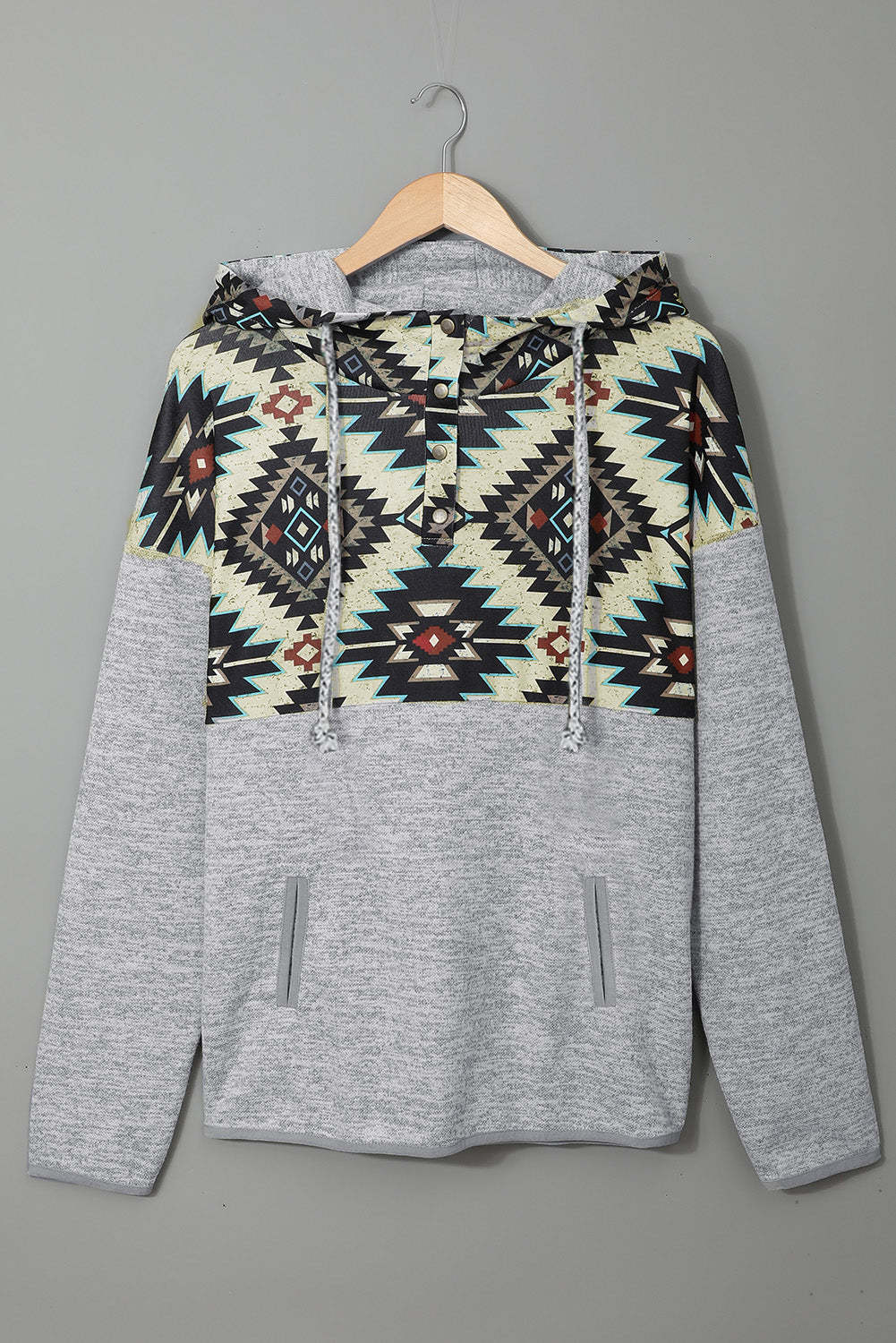 Us 23 99 Aztec Tribal Geometric Print Hoodies With Pocket