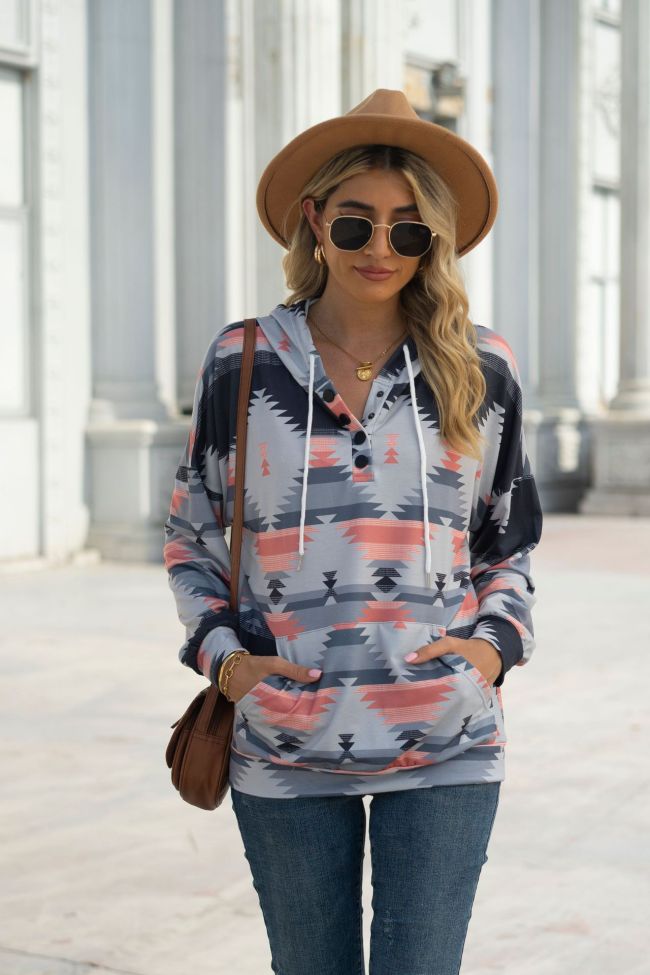 Us 29 99 Womens Hoodie Western Style Aztec Tribal Pattern Hoody
