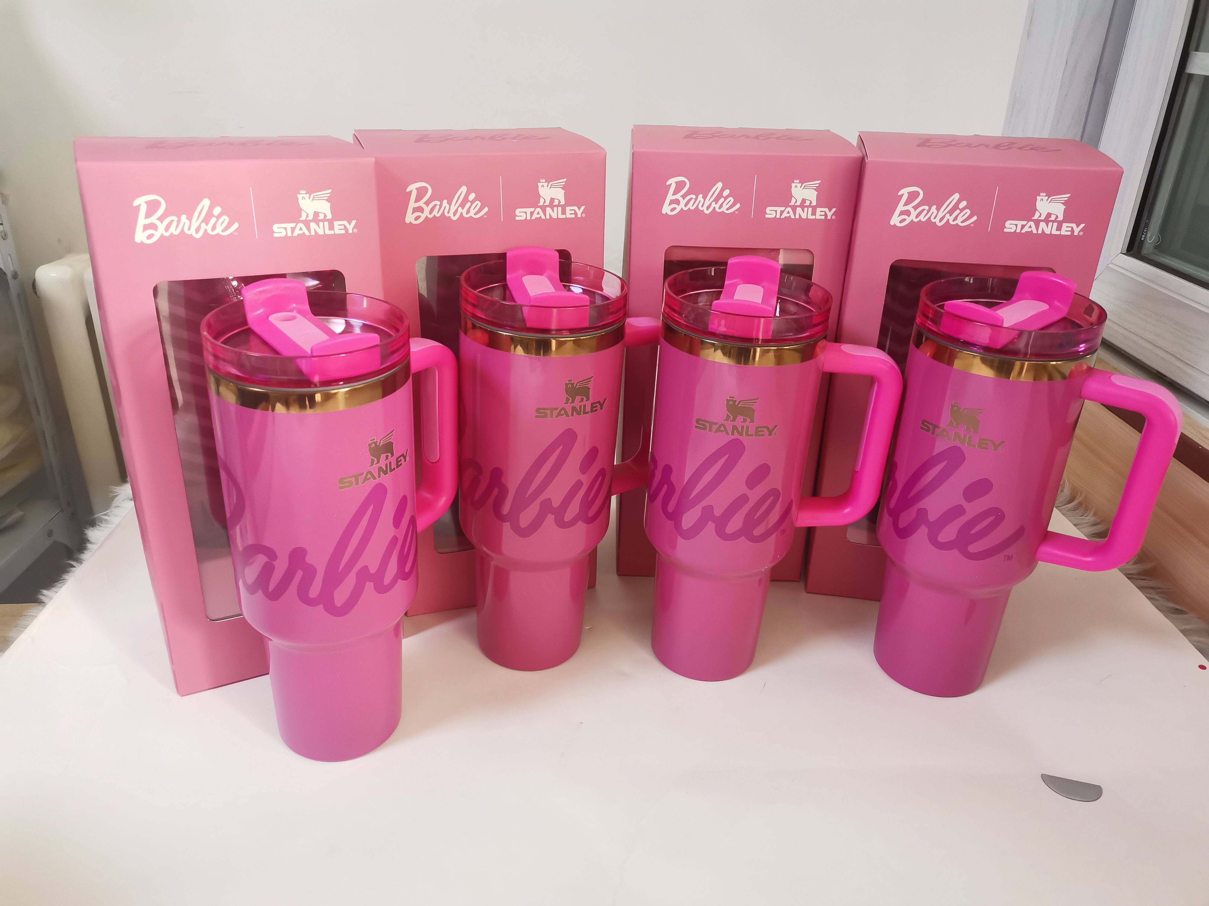 US$ 15.00 - Barbie Stanley Cup with Box - www.annwholesale.com