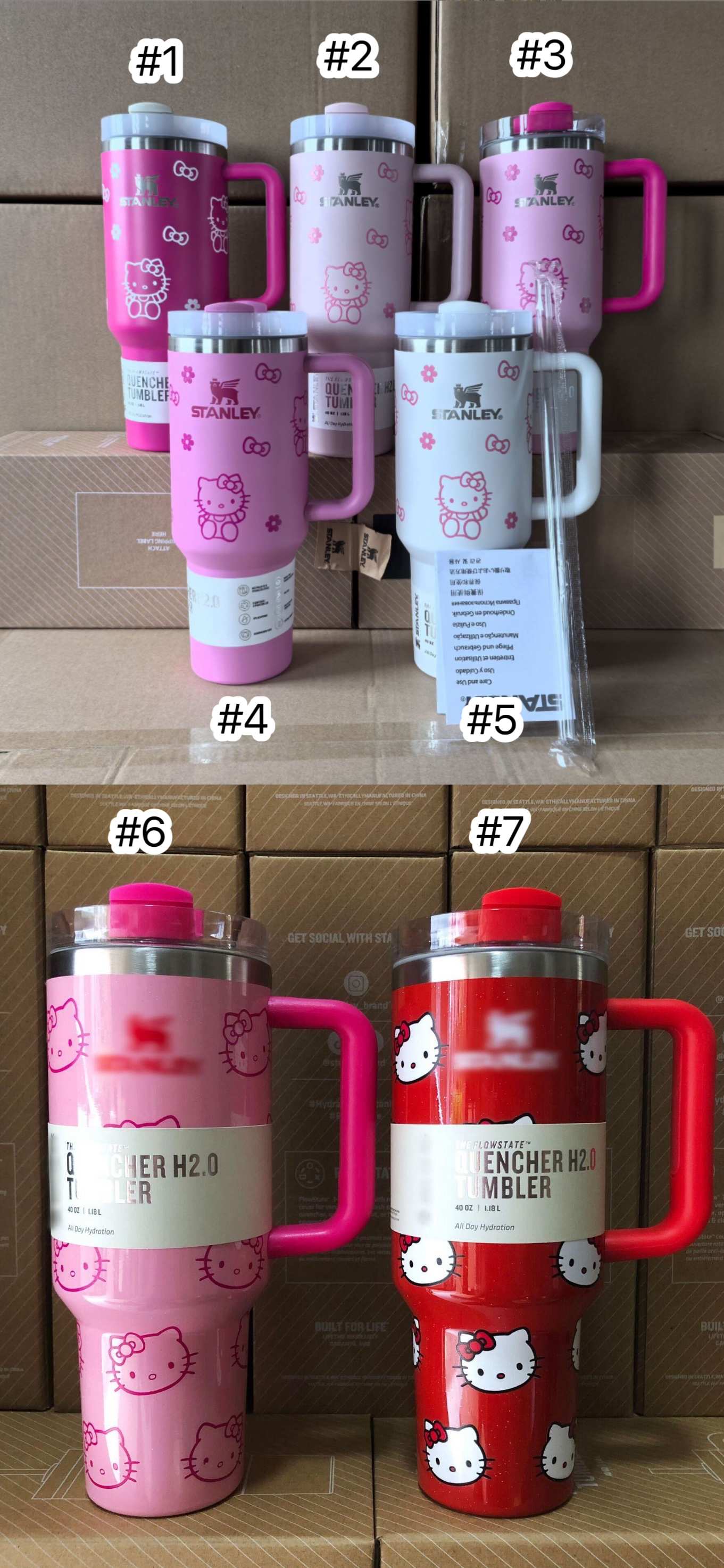 US$ 15.00 - Hello Kitty Stanley Cup with Box - www.annwholesale.com