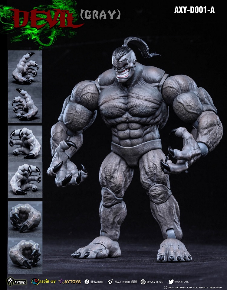 US$ 15.00 - (Pre-order)AXY Toys 1/12 Grey Devil Action Figure 22cm ...
