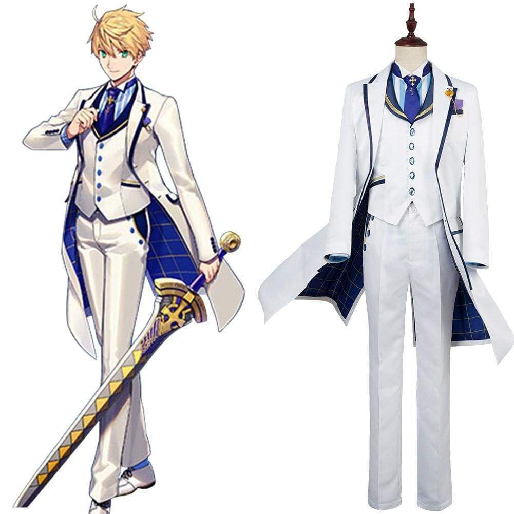 Fate Grand Order Fgo Saber King Arthur Outfit Suit Cosplay Costume