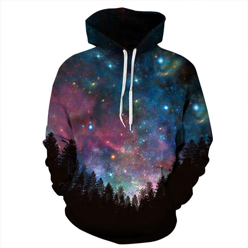 Forest Galaxy Pullover Hoodies Sweatshirt