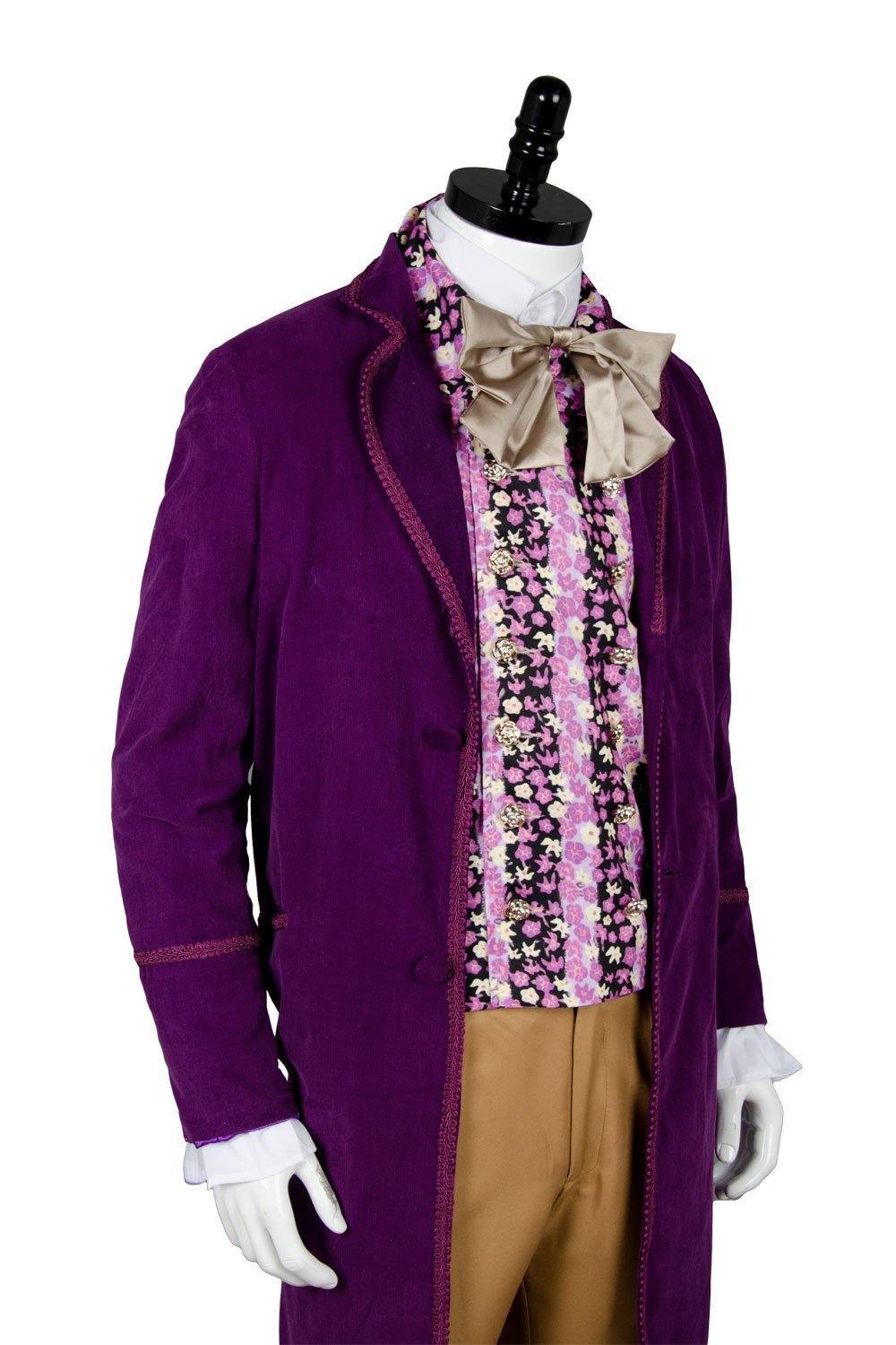 Willy Wonka And The Chocolate Factory Costume - Coat,Vest,Bow Tie,Pants