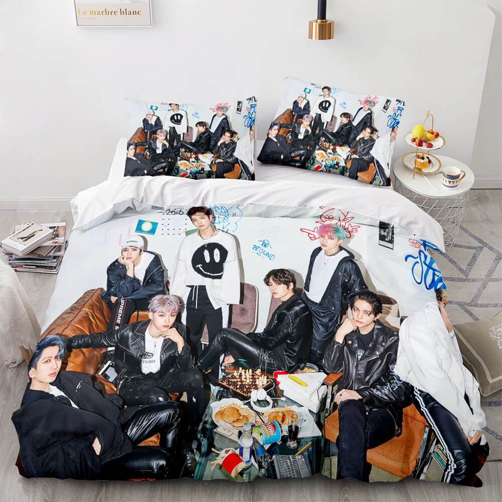 US$ 44.88 - Jyp Stray Kids Cosplay Soft Bedding Sets Duvet Covers Bed ...