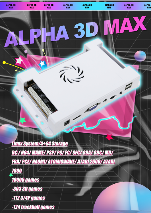 Alpha 3D Max Arcade Game Board - www.bytearcade.com